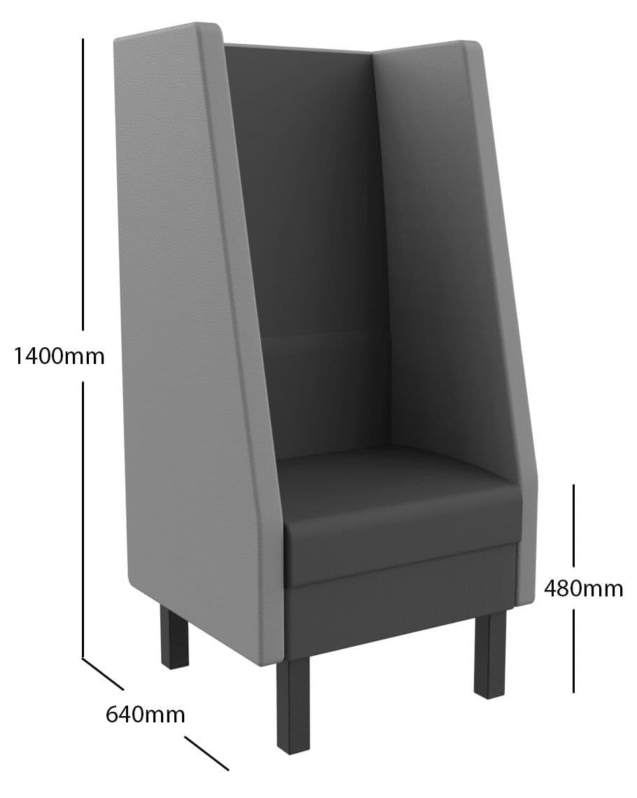 Deluxe Plain Extra High Back Unit - With Arm Caps - Multiple Sizes